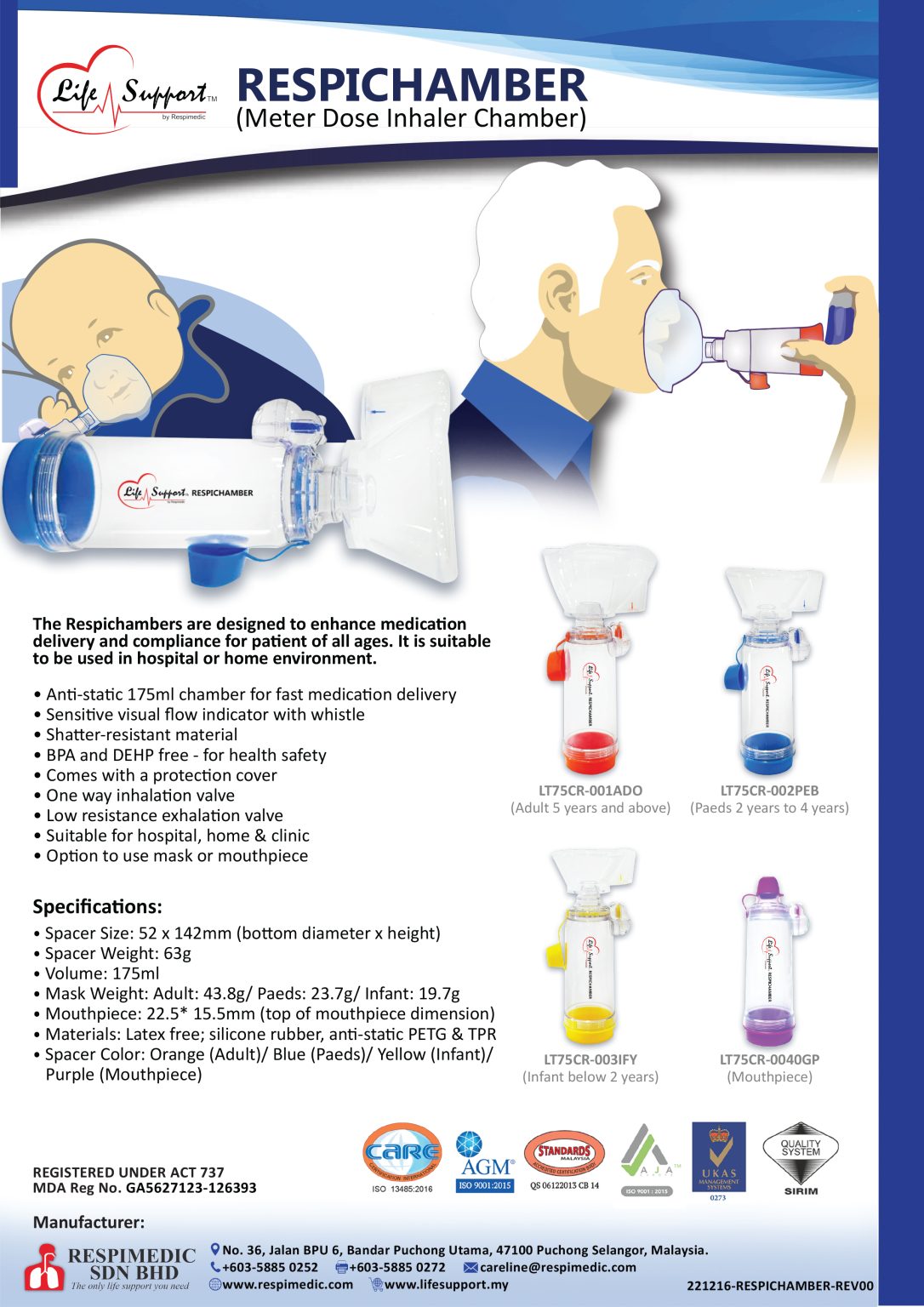 Respichamber (Meter Dose Inhaler Chamber) – Respimedic