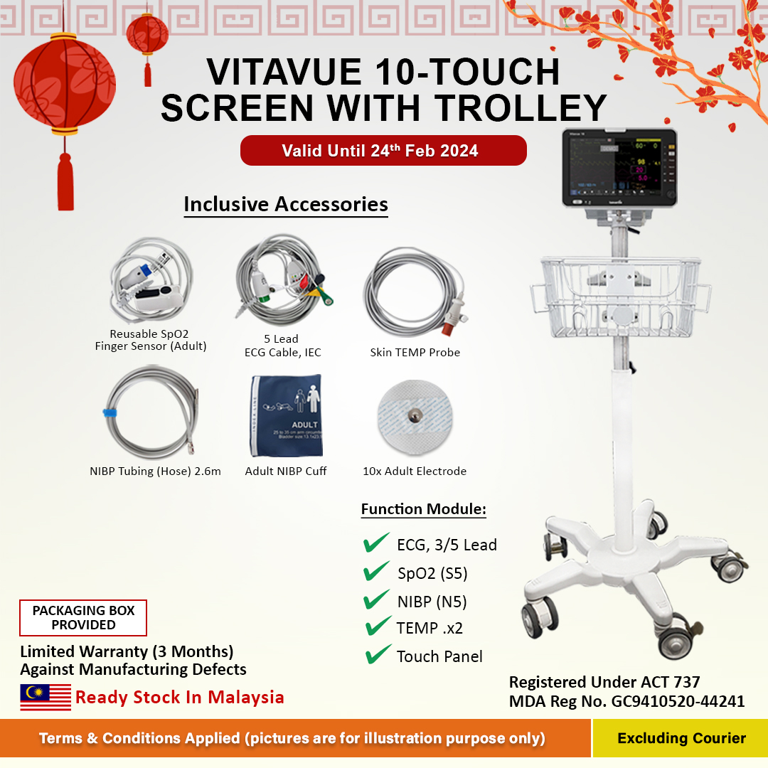 Vitavue 10 Touch Screen with trolley – Respimedic