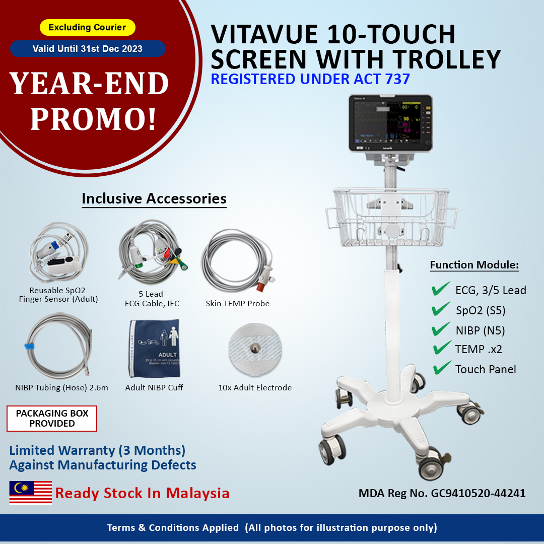 Vitavue 10 Touch Screen with trolley – Respimedic